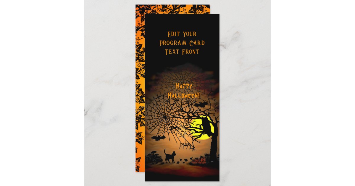 Halloween Night , Happy Halloween! Program | Zazzle