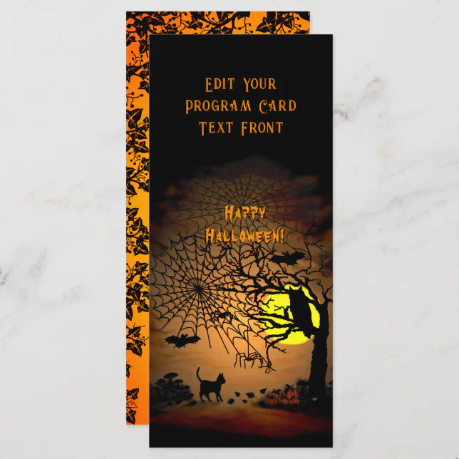 Halloween Night , Happy Halloween! Program | Zazzle