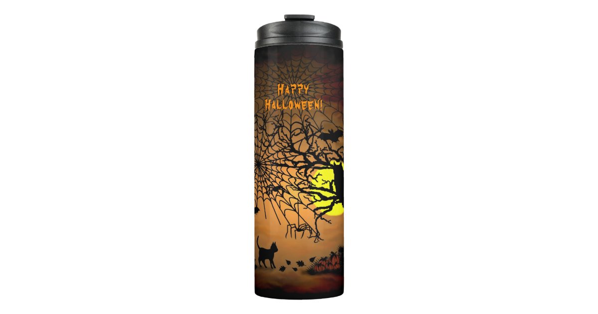 Halloween Night , Happy Halloween ! Thermal Tumbler | Zazzle