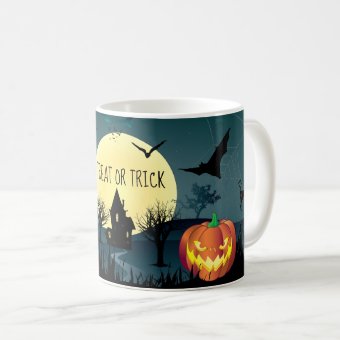 Halloween Night Mug - "Treat or Trick" MAGIC | Zazzle