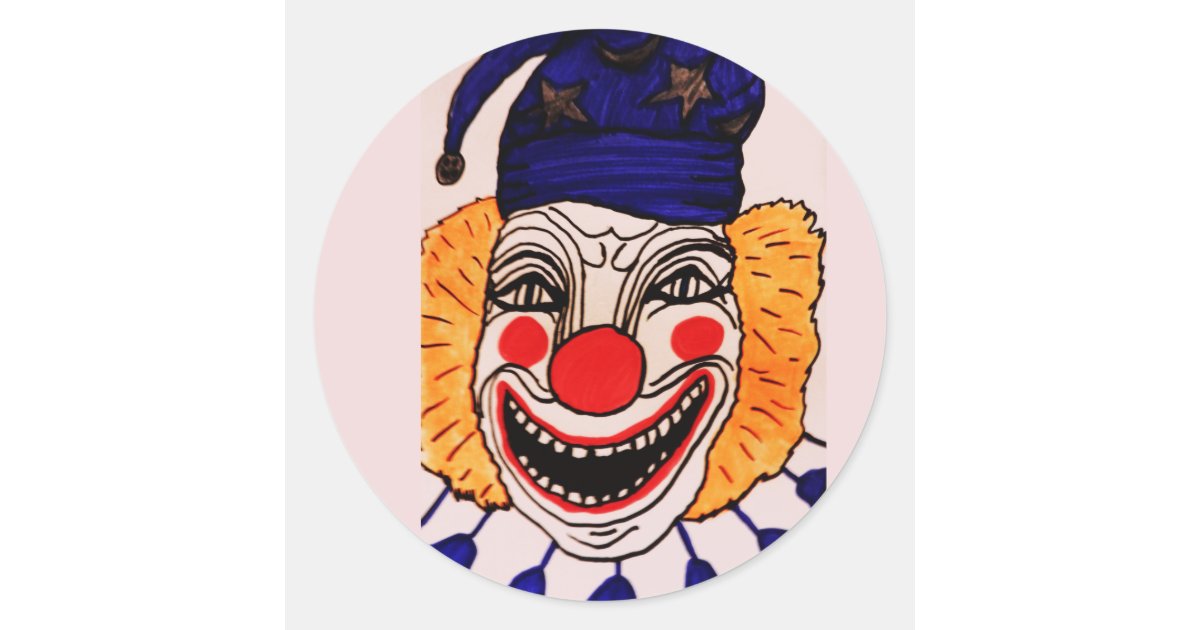 HALLOWEEN NIGHT SCARY CLOWN sticker | Zazzle