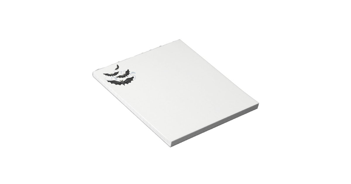 Halloween Notepad Black Bats | Zazzle
