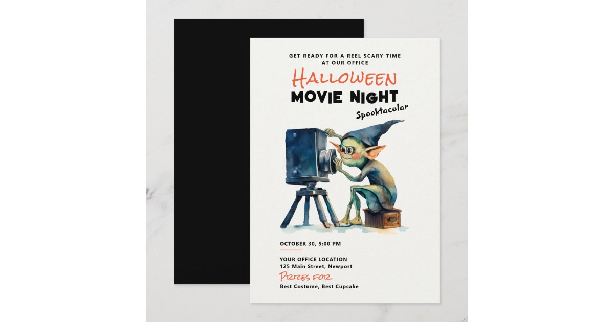 Halloween Office Party Business Movie Gremlin Invitation | Zazzle