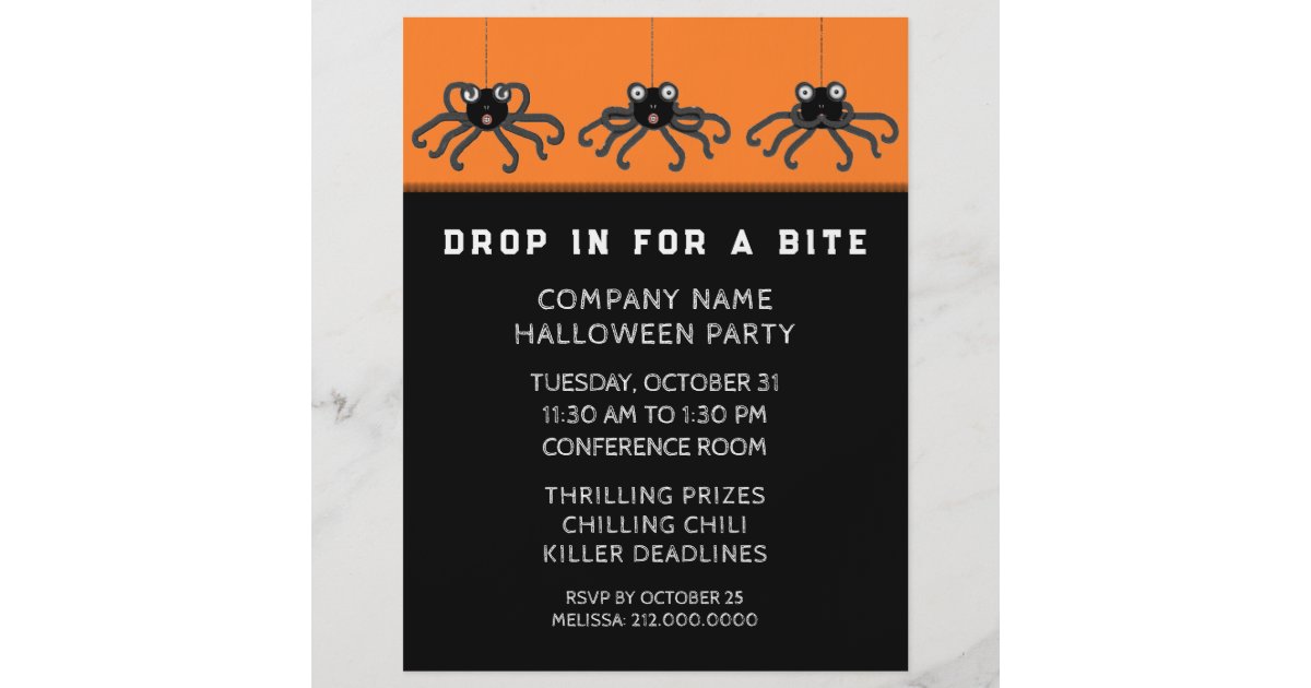 Halloween Office Party Invitation Flyer | Zazzle