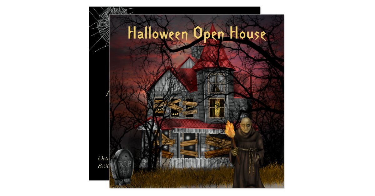 Halloween Open House Party Invitation | Zazzle.com