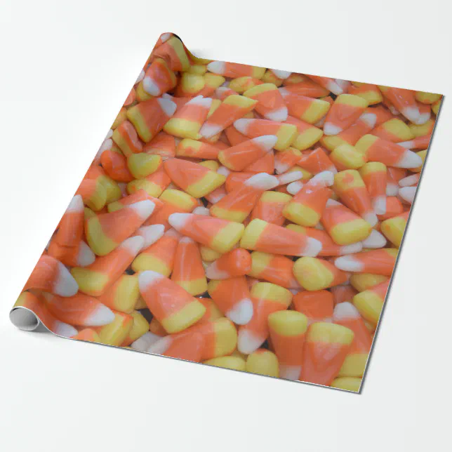 Halloween or Thanksgiving Candy Corn Fall season Wrapping Paper | Zazzle