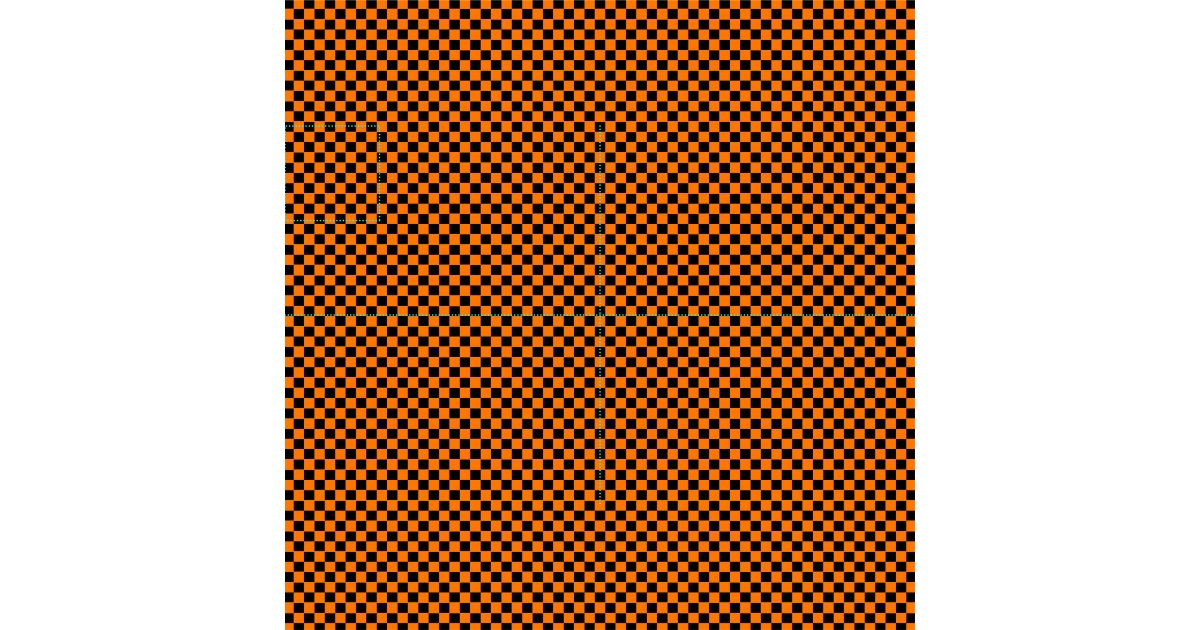 Halloween Orange Black Checkered Pattern Design Fabric | Zazzle