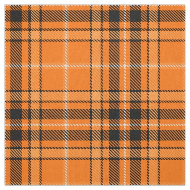 Halloween Plaid Fabric | Zazzle