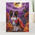 Halloween Papillon Vampire Pumpkins Scary Card | Zazzle