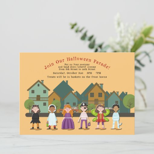 Halloween Parade - Social Distancing Invitation | Zazzle