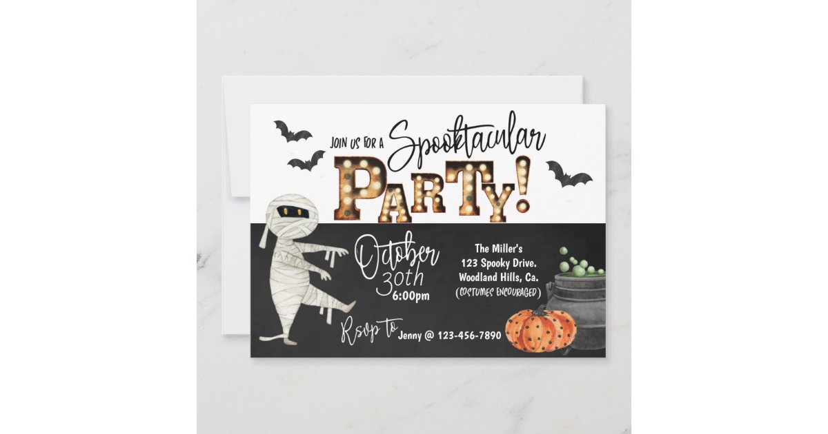 HALLOWEEN PARTY, COSTUME PARTY, SPOOKY | Zazzle