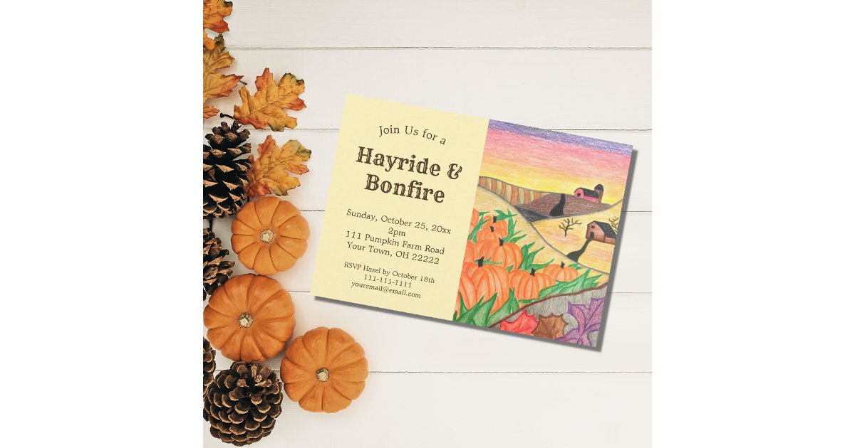 Halloween Party Hayride Invitation | Zazzle