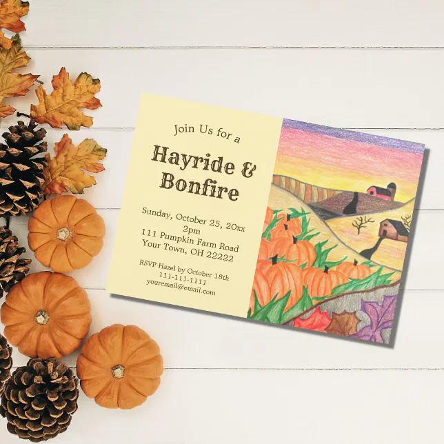 Halloween Party Hayride Invitation | Zazzle