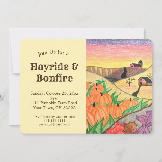 Halloween Party Hayride Invitation | Zazzle.com