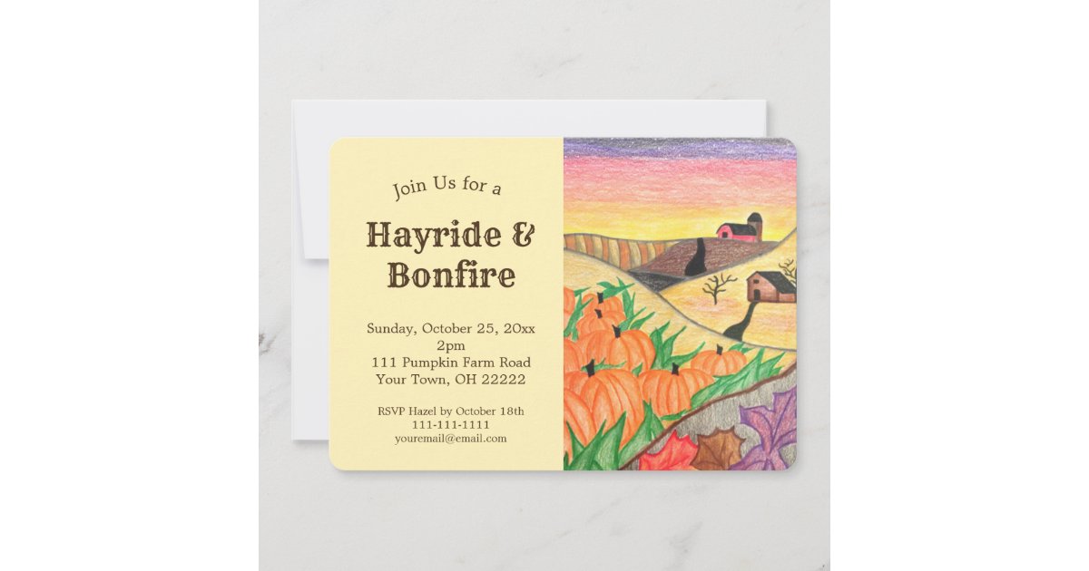 Halloween Party Hayride Invitation | Zazzle