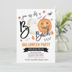 Halloween Party invitation, Boo Bash Invite | Zazzle