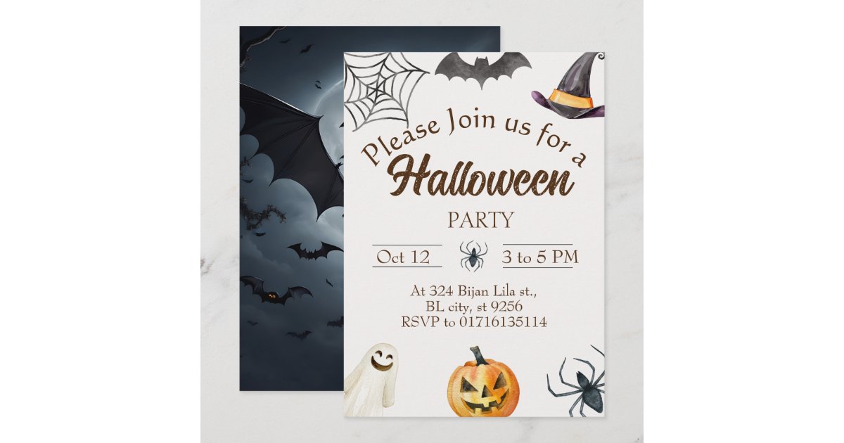 Halloween Party Invitation Card | Zazzle