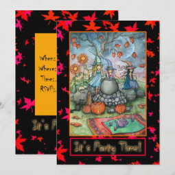 Halloween Party Invitations Little Witch Party | Zazzle