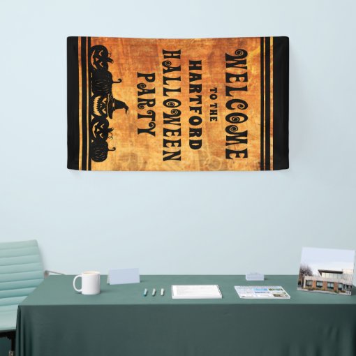 Halloween Party Personalized Welcome Banner | Zazzle