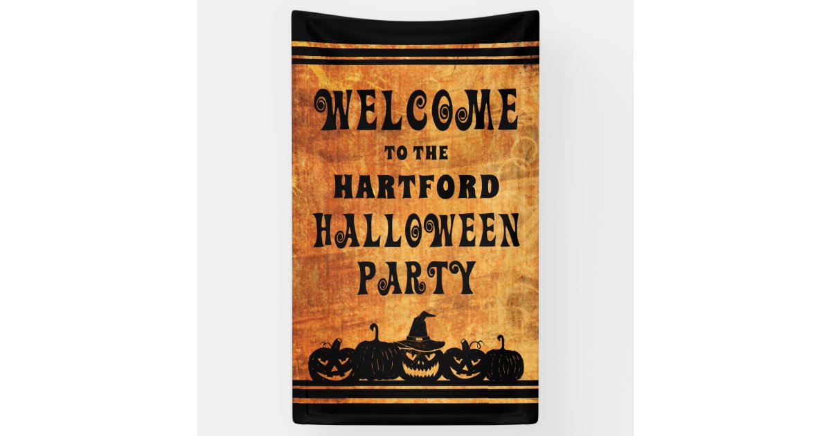 Halloween Party Personalized Welcome Banner | Zazzle