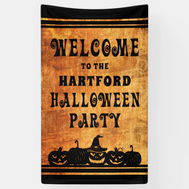Halloween Party Personalized Welcome Banner | Zazzle