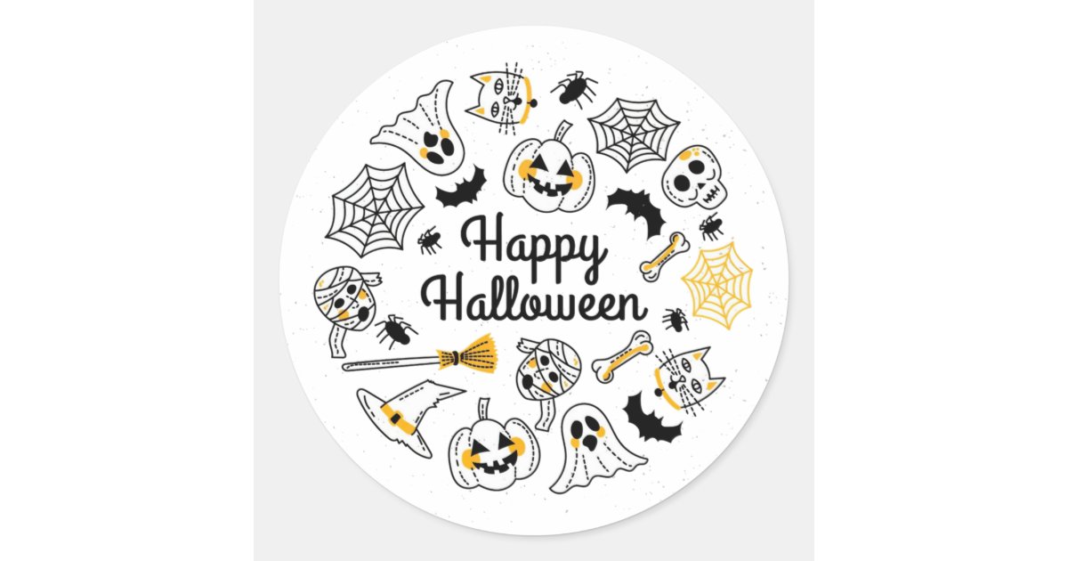 Halloween party sticker | Zazzle