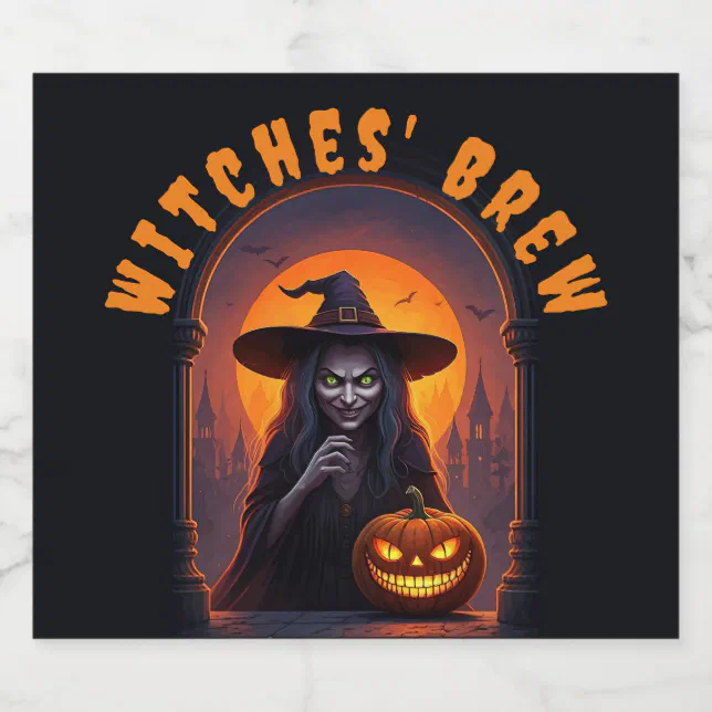 Halloween Party Theme — Witches' Brew Beer Bottle Label | Zazzle