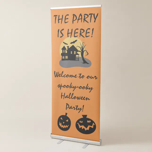 Halloween Party Welcome | You Customize Retractable Banner | Zazzle