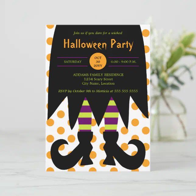 Halloween Party Witch Invitation | Zazzle
