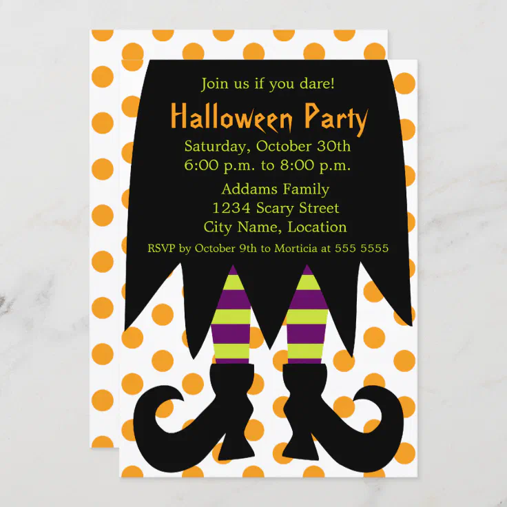 Halloween Party Witch Invitation | Zazzle