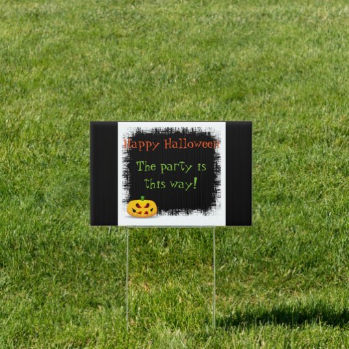Halloween Party Yard Sign | Zazzle