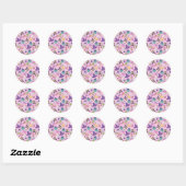 Halloween Pattern Classic Round Sticker | Zazzle