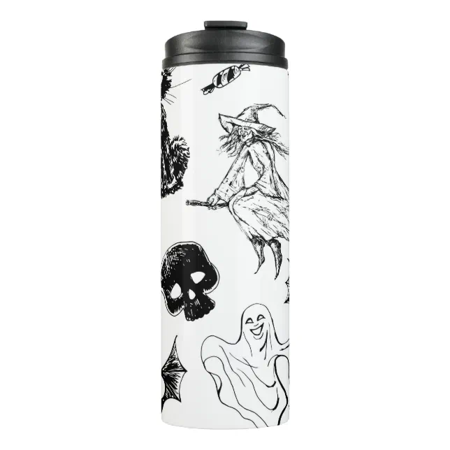 Halloween pattern design thermal tumbler | Zazzle