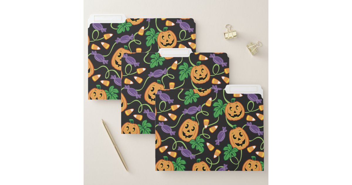 HALLOWEEN PATTERN FILE FOLDER | Zazzle