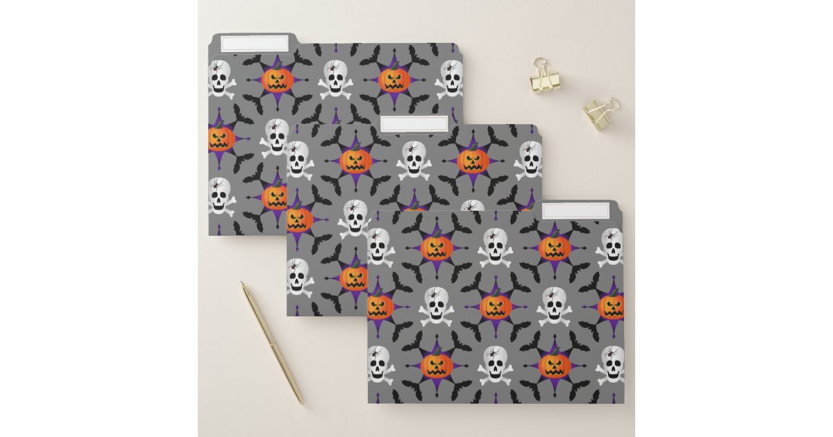 Halloween Pattern File Folder | Zazzle