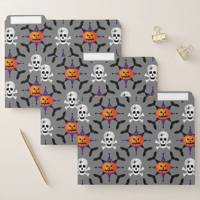 Halloween Pattern File Folder | Zazzle