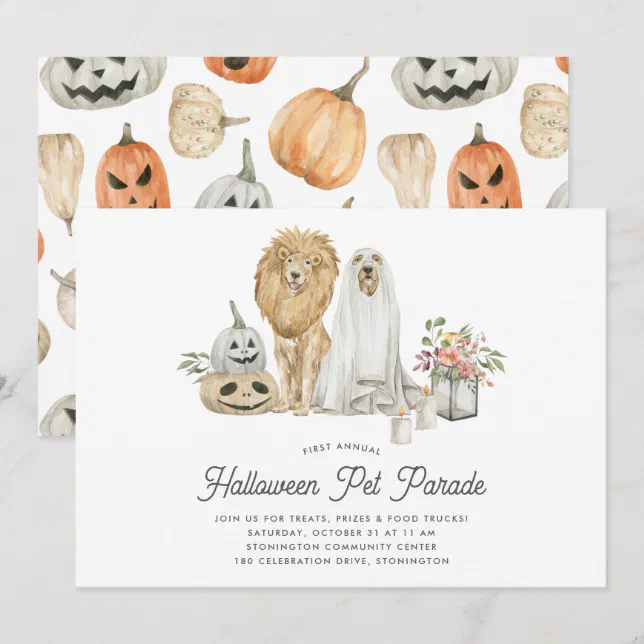 Halloween Pet Parade Invitation | Zazzle