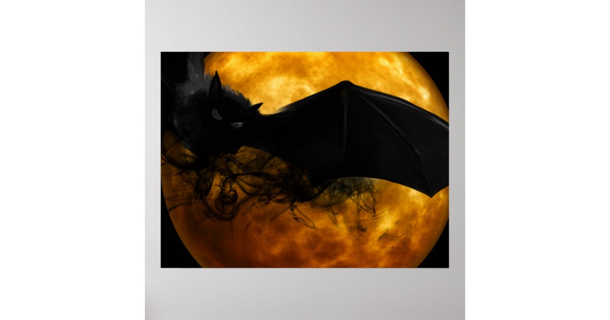 Halloween Poster-Scary Bat Poster | Zazzle