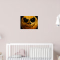 Halloween Poster-Scary Moon Face Poster | Zazzle