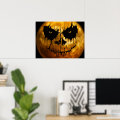 Halloween Poster-Scary Moon Face Poster | Zazzle