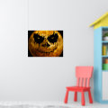 Halloween Poster-Scary Moon Face Poster | Zazzle