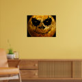 Halloween Poster-Scary Moon Face Poster | Zazzle