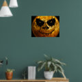 Halloween Poster-Scary Moon Face Poster | Zazzle