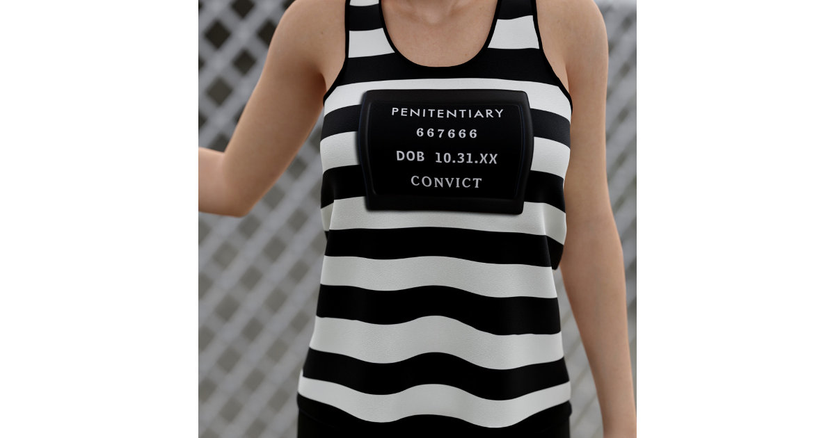Halloween Prisoner Mugshot Convict Costume Tank Top | Zazzle