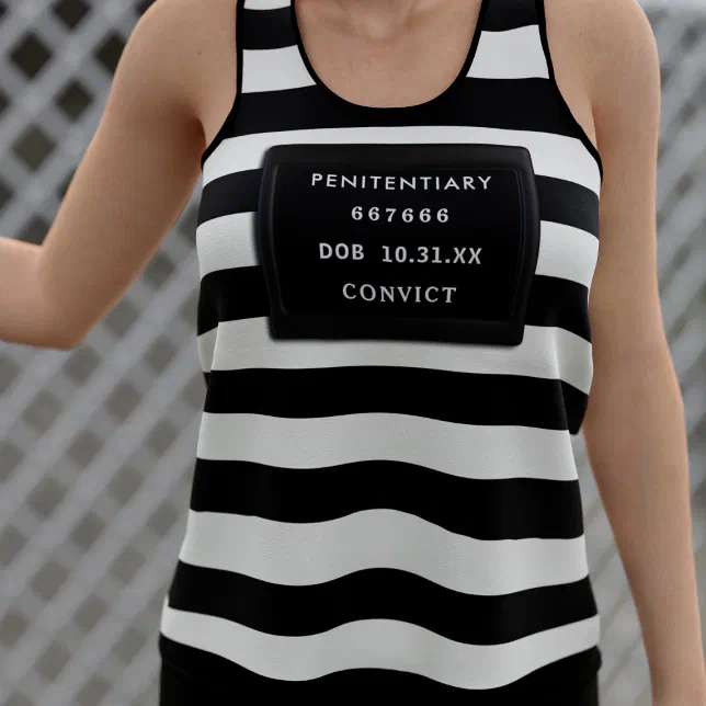 Halloween Prisoner Mugshot Convict Costume Tank Top | Zazzle