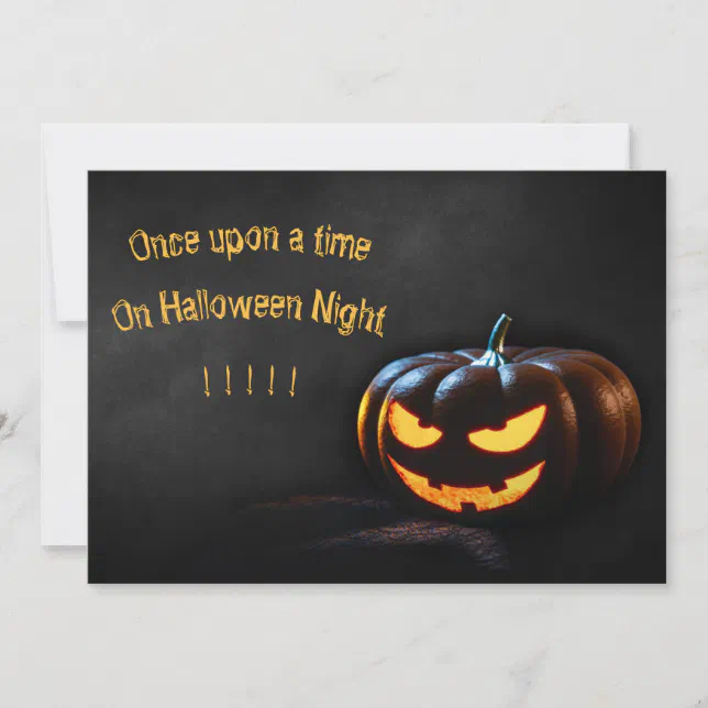 Halloween Pumpkin Creepy Horror Night Invitation | Zazzle