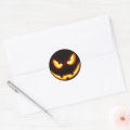 Halloween pumpkin face stickers | Zazzle