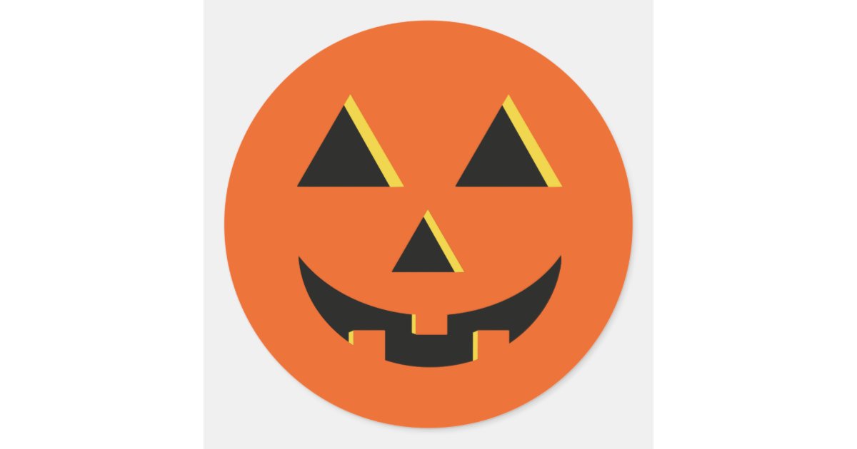 Halloween Pumpkin Jack-O-Lantern Sticker | Zazzle