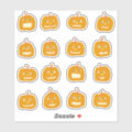 Halloween Pumpkin Jack O’Lantern Sticker | Zazzle