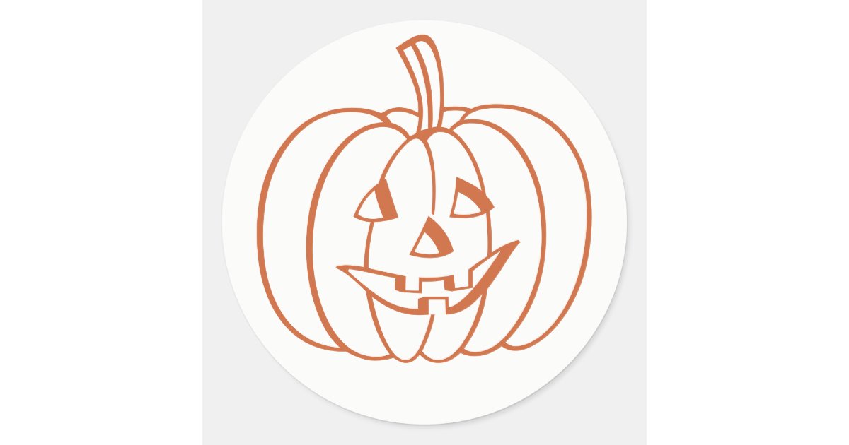 Halloween Pumpkin Jack O Lantern Stickers | Zazzle